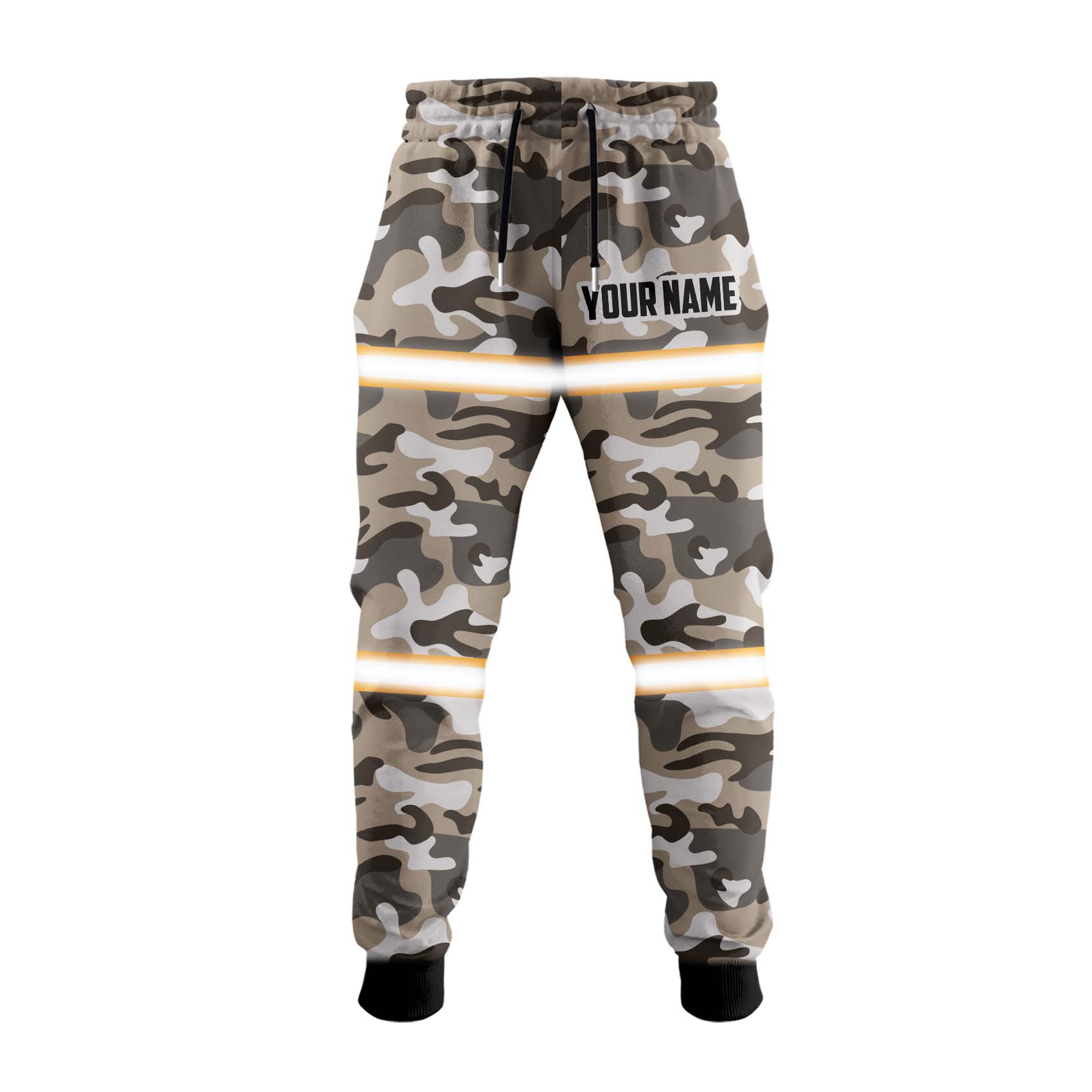 Hi Vis Reflective Camo Custom Name Sweatpants Safety Workwear