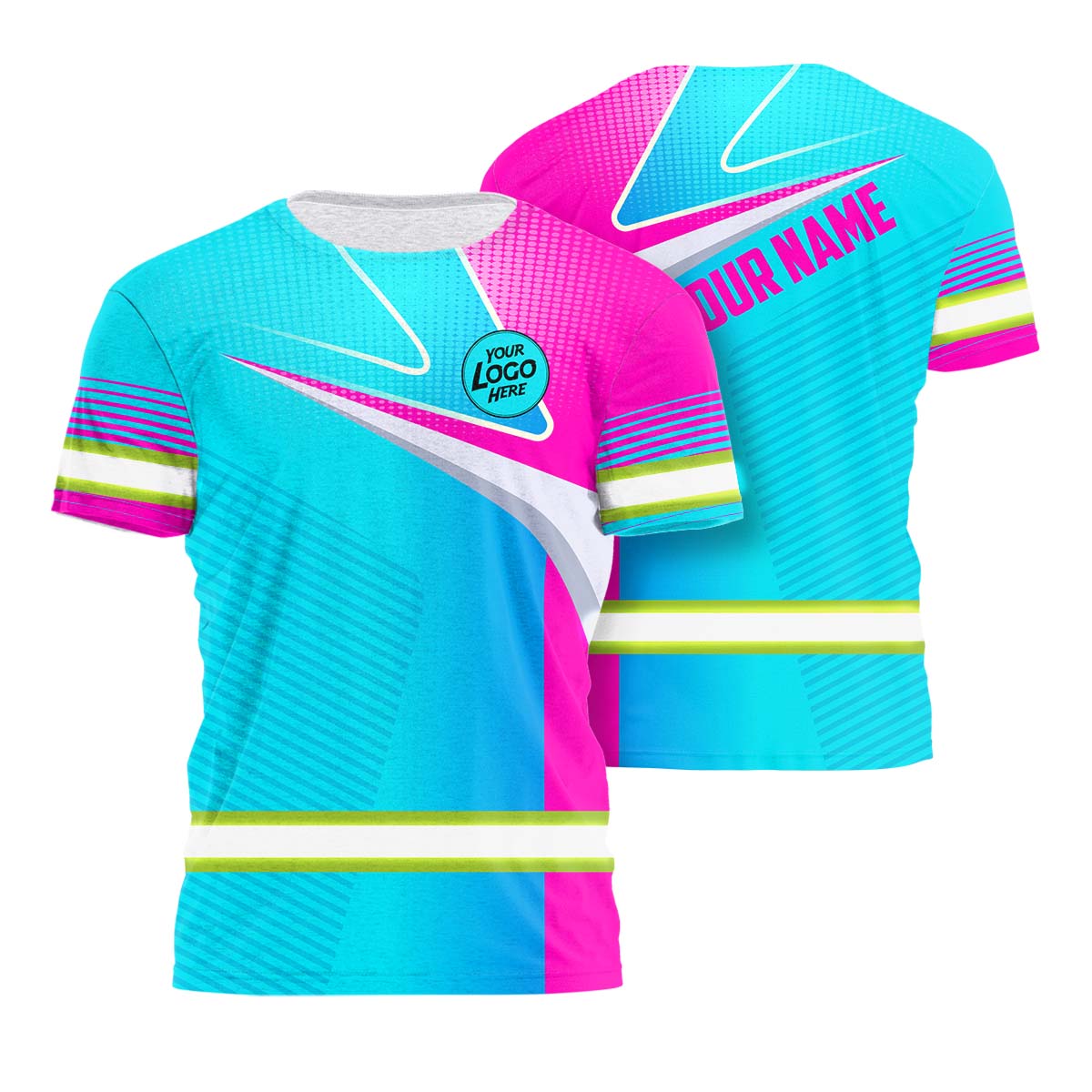 Hi Vis Shirt Reflective Tapes Pink Neon And Blue Uniform Custom Name ...